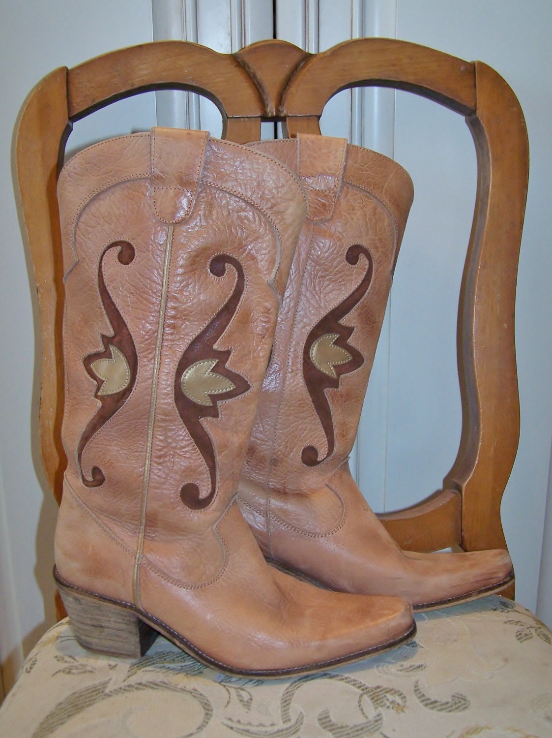 Leather Boots Southwestern Cowgirl boot Spain size 37 EUR – Haute Juice