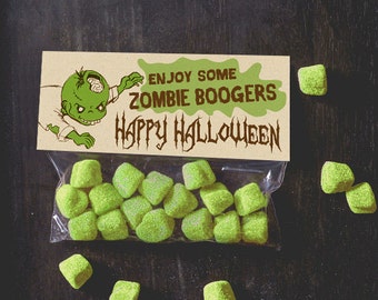 INSTANT DOWNLOAD Halloween Monster Treat Topper Candy Bag