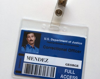 Pornstache Mendez Officer ID badge Orange Is the New Black Halloween ...