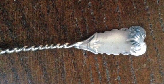 Antique Sterling Silver Small Spoon Twisted Handle