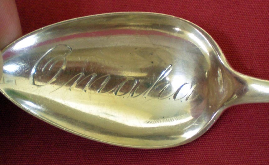 Vintage English Sterling Silver Spoon Engraved Omaha – Haute Juice