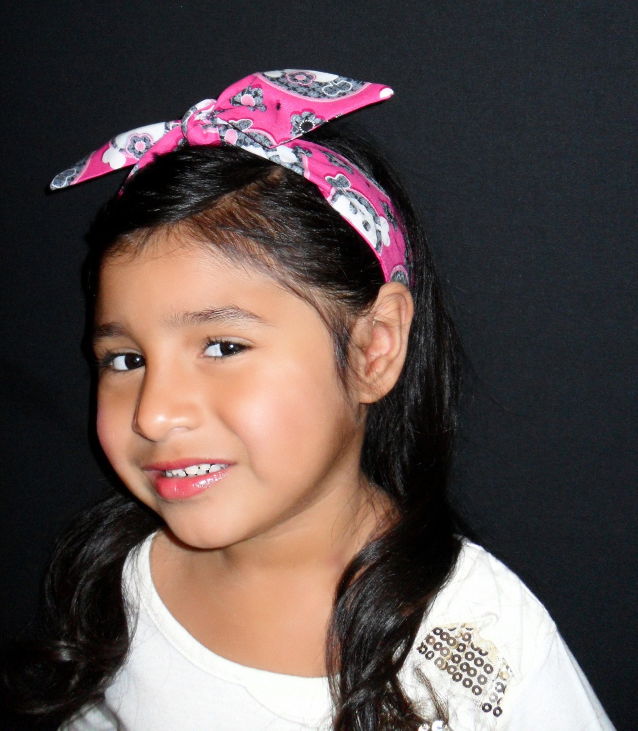 Girl Skull Rockabilly Bandana PinUp Girls 1950s