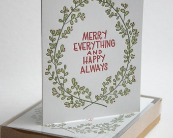 Holiday Sign Merry Everything Happy Always Chalkboard Art