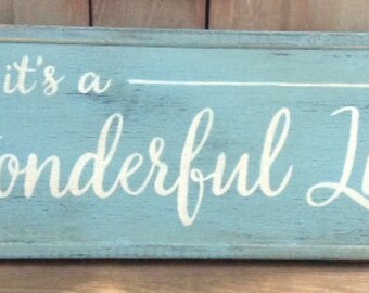 Unique wonderful life sign related items | Etsy