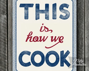 Items similar to Cooking Basics - 8.5x11 and 8x10 Print - Digital ...