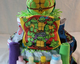 Teenage Mutant Ninja Turtles Themed Diaper Cake