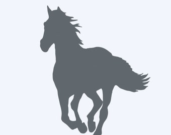 Running horse decal | Etsy