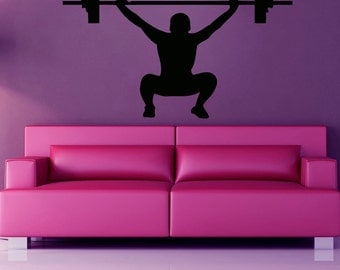 Fitness wall decals | Etsy