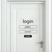 Login and Password Wall Sticker Login and Password Door