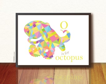 Geometric octopus | Etsy