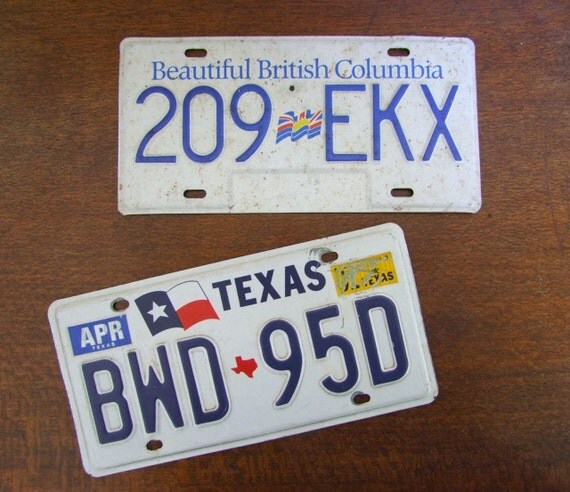Vintage Number Plates Car Number Plates American and