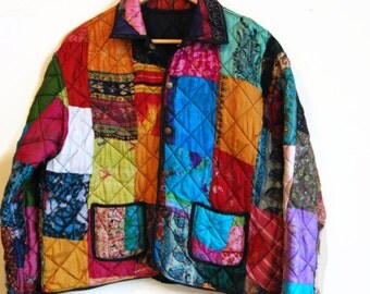 Popular items for patchwork jackets on Etsy