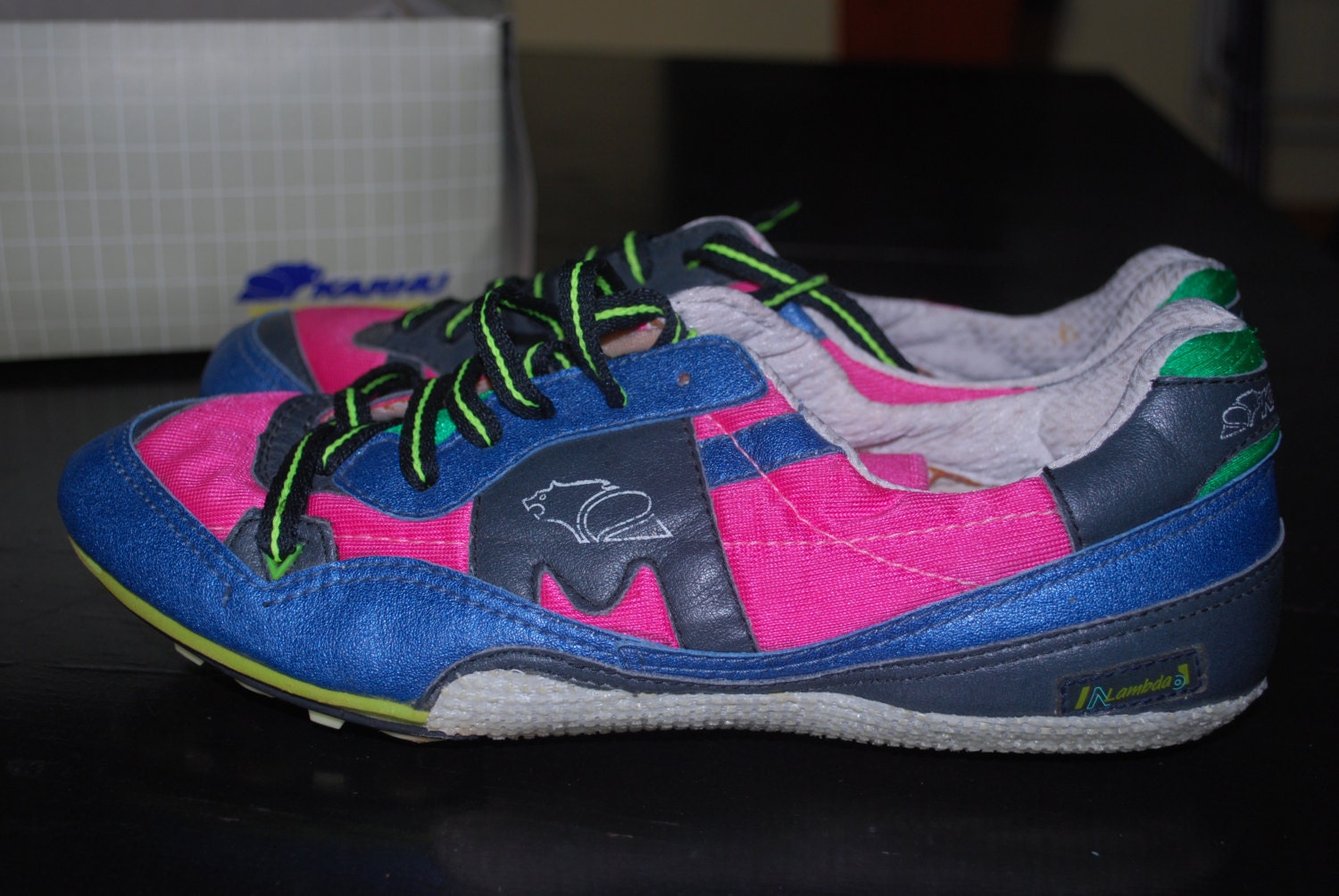 Vintage TRAINERS KARHU running spikes use/eu41 RARE 80 ‘s unworn ...