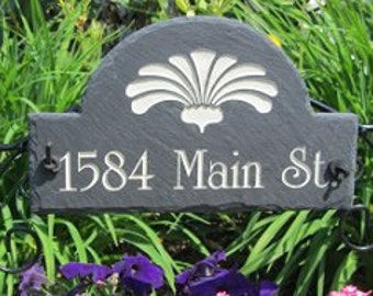 ADDRESS SIGN Carved Stone House number / marker plaque