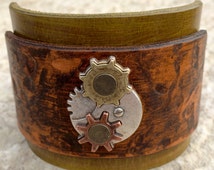 Popular items for leather wrist cuff on Etsy