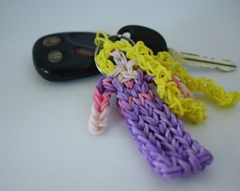 Rubber band keychain | Etsy