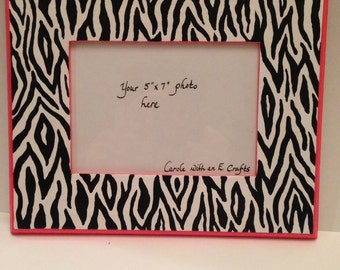 Zebra picture frame | Etsy