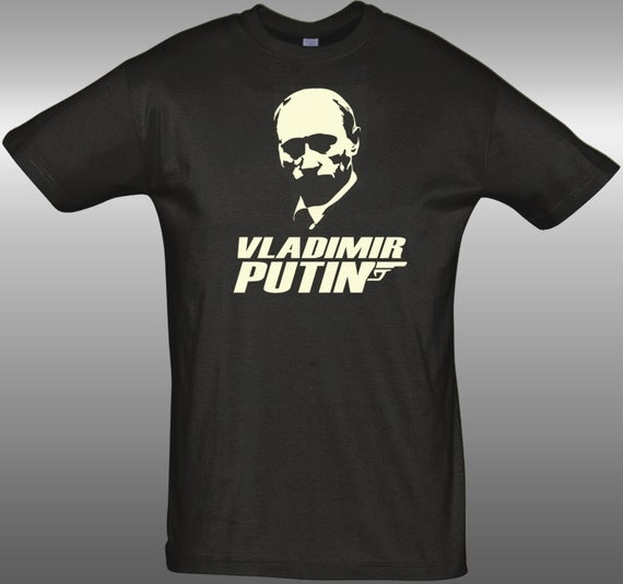 Putin T Shirt Russia James Bond 007 USSR Vladimir Putin Tshirt