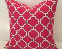Popular items for red geometric pillow on Etsy