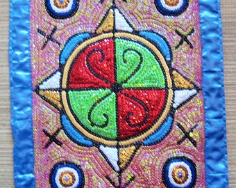 Symbiel Vodou or Voodoo Flag Ceremonial Banner