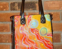 Popular items for hand painted handbag on Etsy