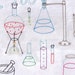 Science Hand Embroidery Pattern Science Lab Equipment