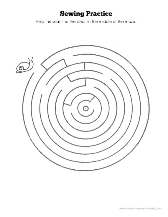 Practice Sewing Worksheets by imasewingmachine on Etsy