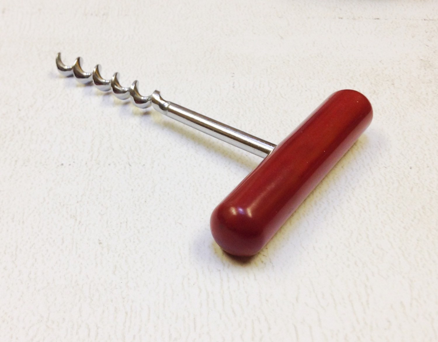 Williamson Corkscrew Red Catalin Bakelite Handle Vintage Barware Wine ...