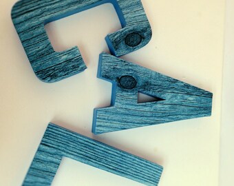 Teal letters | Etsy