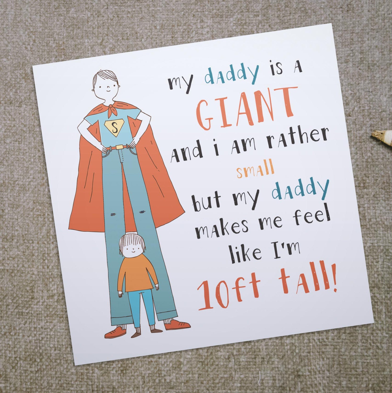 My Daddy Is A Giant Greeting Card For Dad Ideal Birthday My Daddy Is A Giant Greeting Card For Dad Ideal Birthday