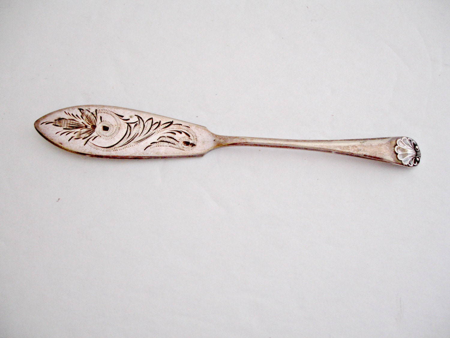 Silver Butter Knife Spreader Vintage Silver Hallmarked Shabby Cottage ...