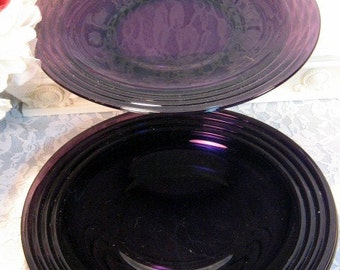 Popular items for purple glass plates on Etsy