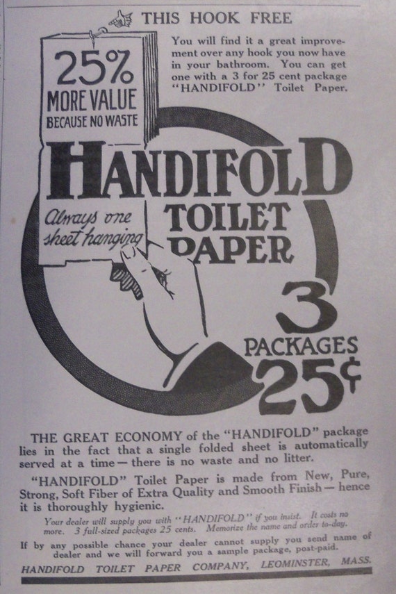Toilet Paper Original Advertising Victorian by OldPaperAndPages