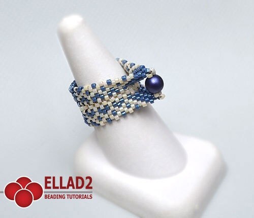 Tutorial Eligia Ring Beading TutorialBeading by Ellad2 on Etsy