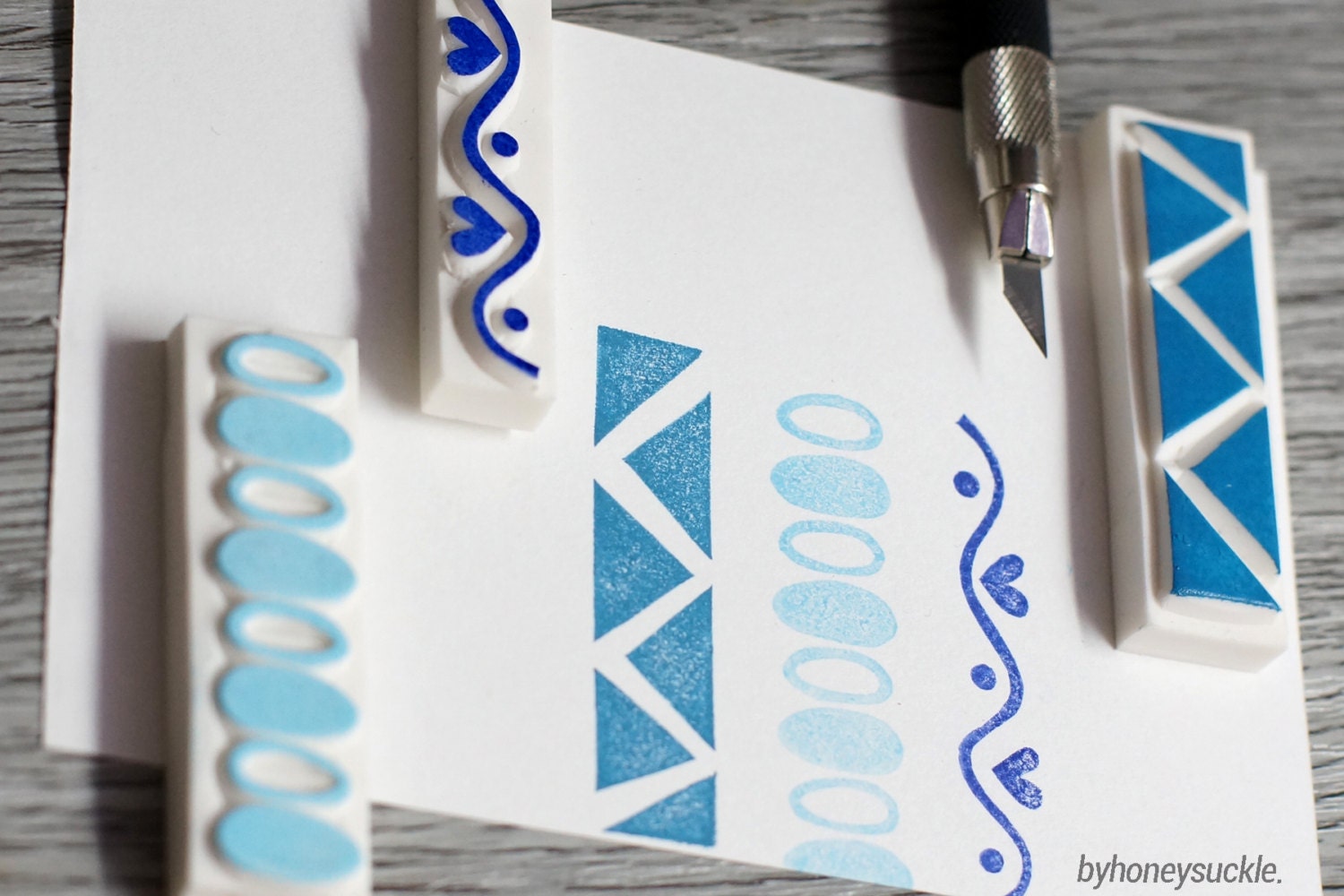 border stamp geometric rubber stamp arrow rubber by byhoneysuckle