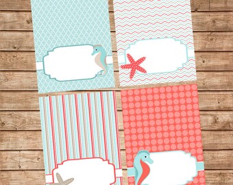 Unique beach food labels related items | Etsy