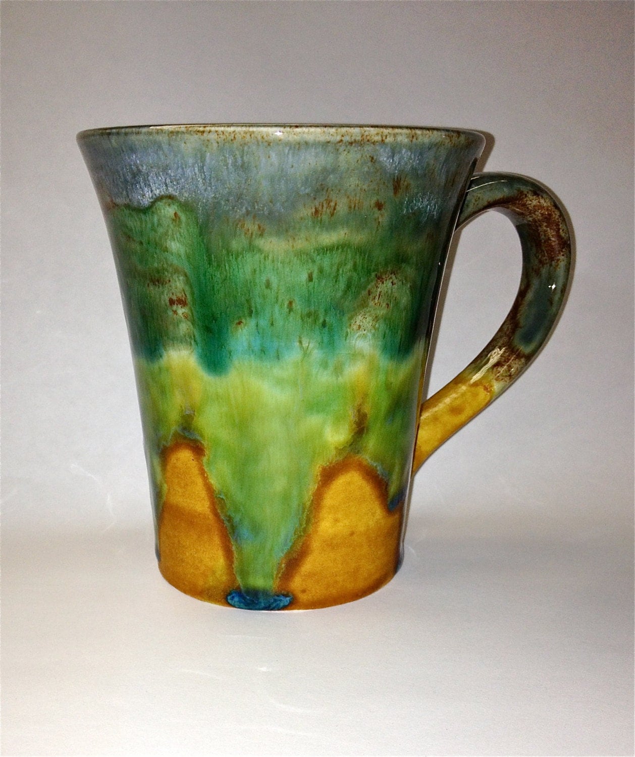 Unique Coffee Mugs Sancai 3 Colored Glazed Tall Tea Or Coffee
