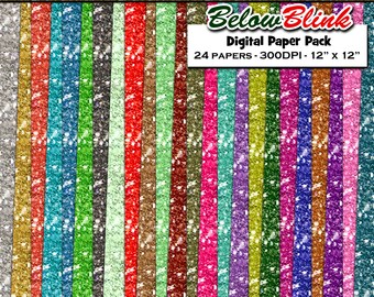 Colorful Solid Digital Paper Pack Scrapbook Papers by BelowBlink