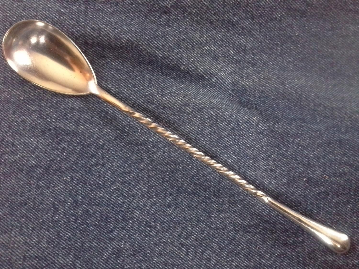 Williams Bros. Silver Plate Twist Handle Bar Spoon 8″ – Haute Juice