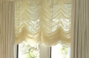 Austrian Shades in Sheer Fabric