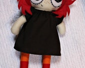Items similar to Meet Ruby! Inspired by Ruby Gloom, 13" doll, handmade ...