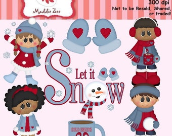 Snow day clip art | Etsy