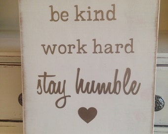 Popular items for work hard be kind on Etsy