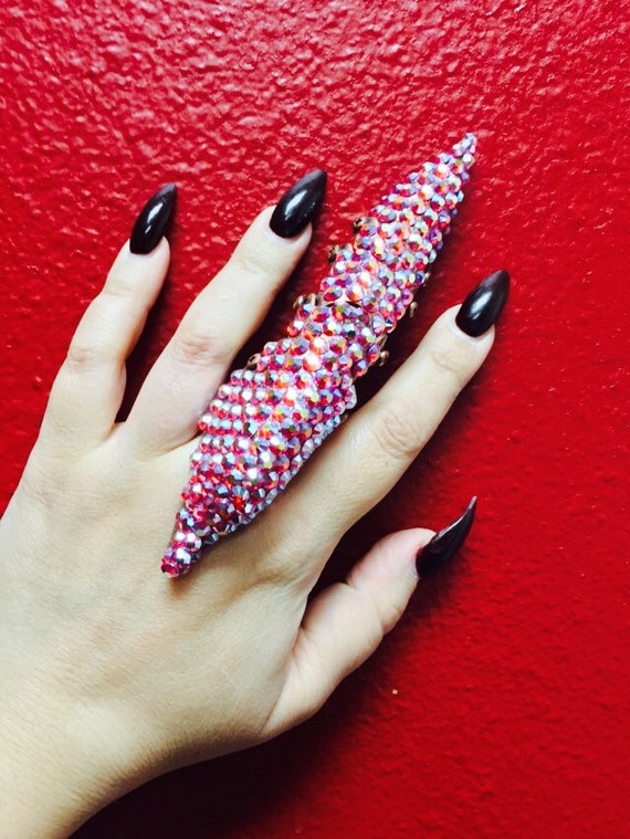 Full finger bling ring