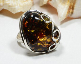 Baltic amber ring | Etsy