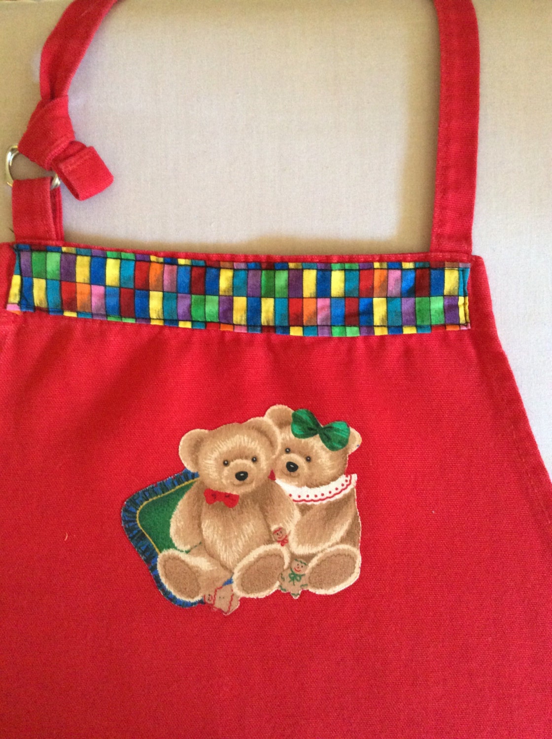 3 Red Aprons with Pockets