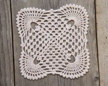Popular items for square crochet doily on Etsy