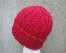 Popular items for red knit hat on Etsy