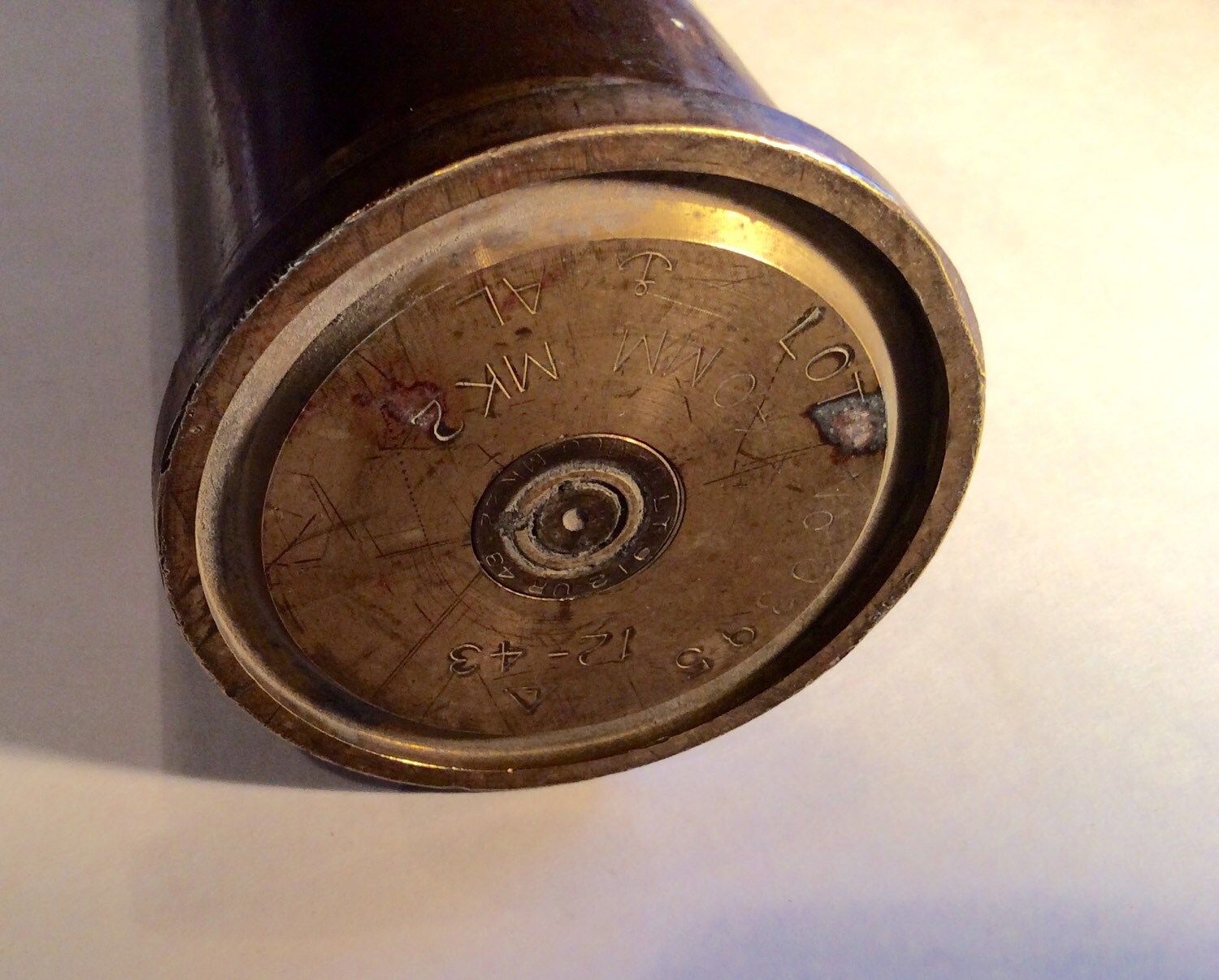 Empty Bullet Shell Casing US WWII 40mm mk-2 Navy Anchor WW2