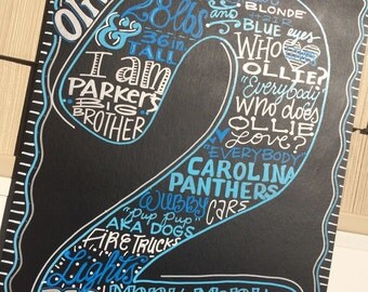 Handwritten Chalkboard Birthday Sign 16x20 by maryandjack on Etsy